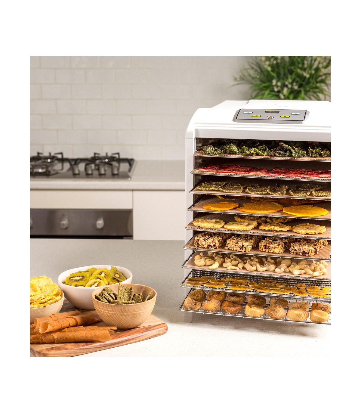 Déshydrateur Alimentaire BioChef Arizona Sol Noir - 9 plateaux en Inox 🍏