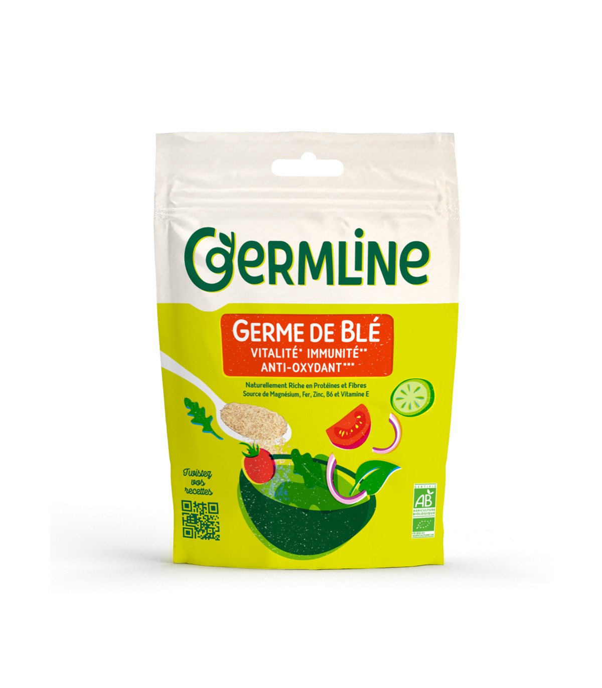 Germe de Blé Bio aux enzymes actifs paillettes de 250g - Germline 🍏