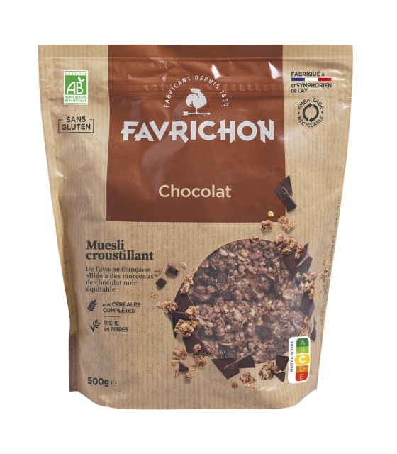Muesli croustillants Bio Favrichon - Saveurs fruités, chocolat ...