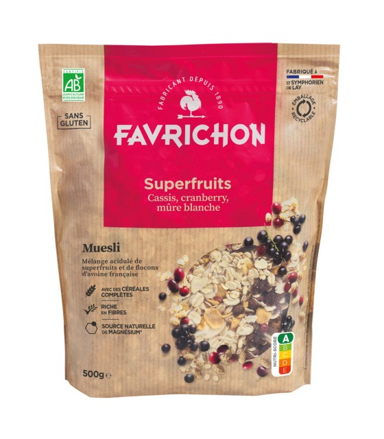 Muesli croustillants Bio Favrichon - Saveurs fruités, chocolat ...