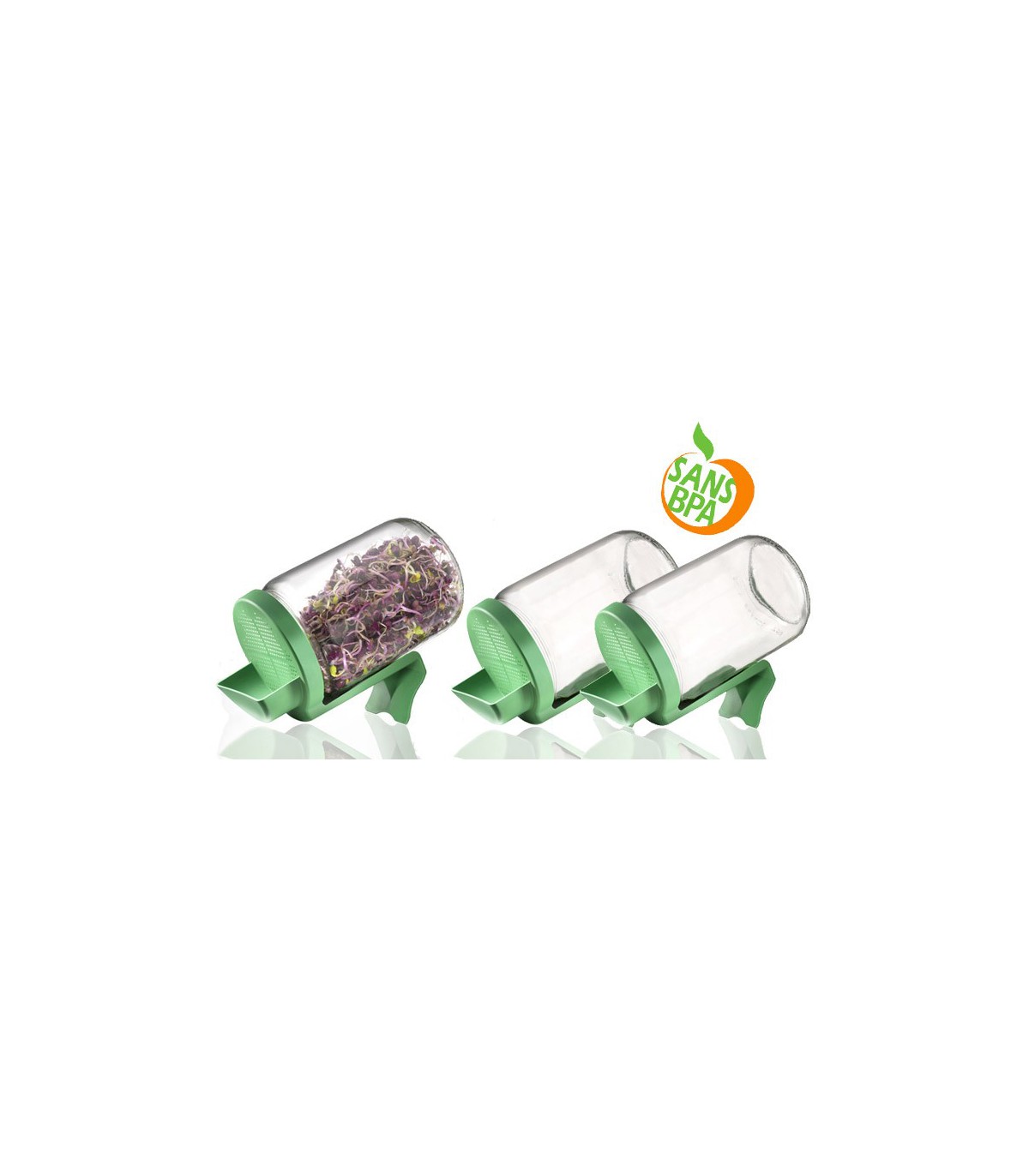 Germoir en verre Germline, sans bpa lot de 3 germoirs - Nature et ...